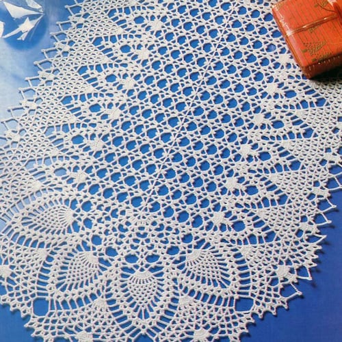 Crochet Oval Pineapple Table Runner Pattern Victorian - Etsy