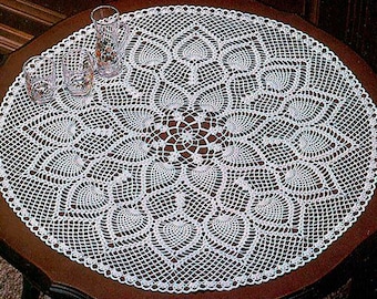 Round Lace Table Center Vintage Crochet Pattern Size: About - Etsy