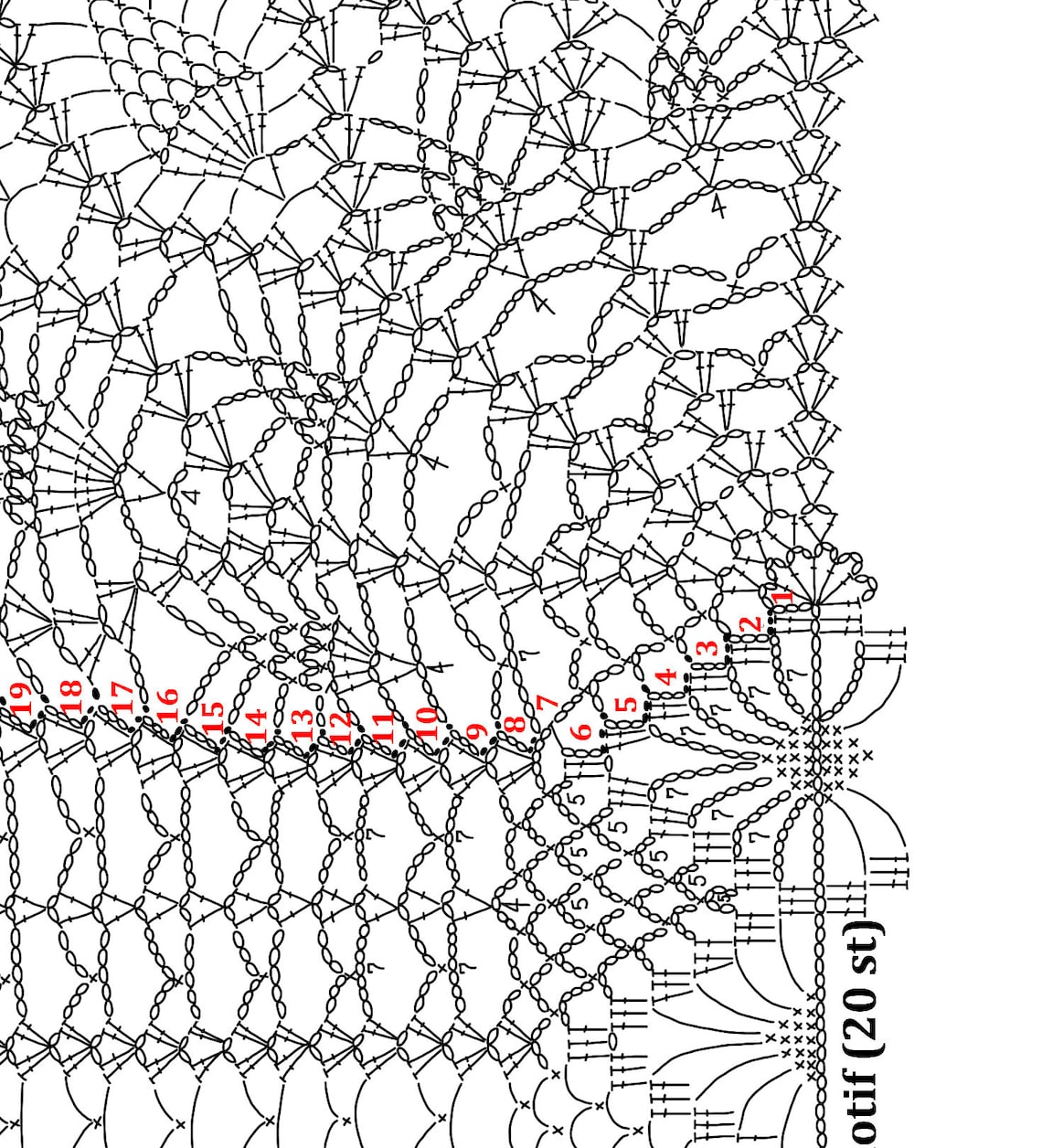 Crochet Oval Pineapple Table Runner Pineapple Pattern Chart Oval Table ...
