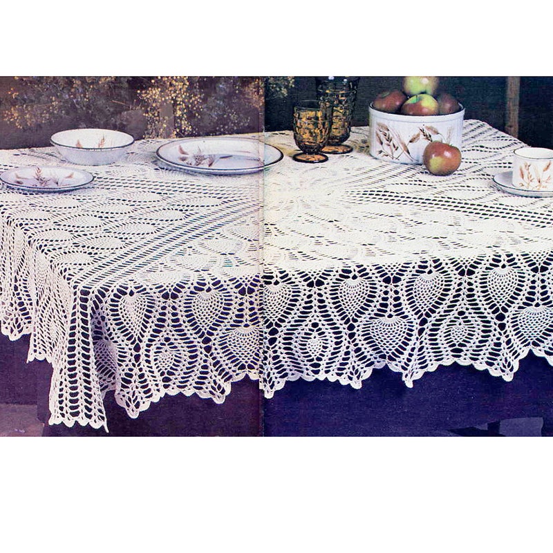 Crochet Tablecloth Patterns A744 - Etsy Canada