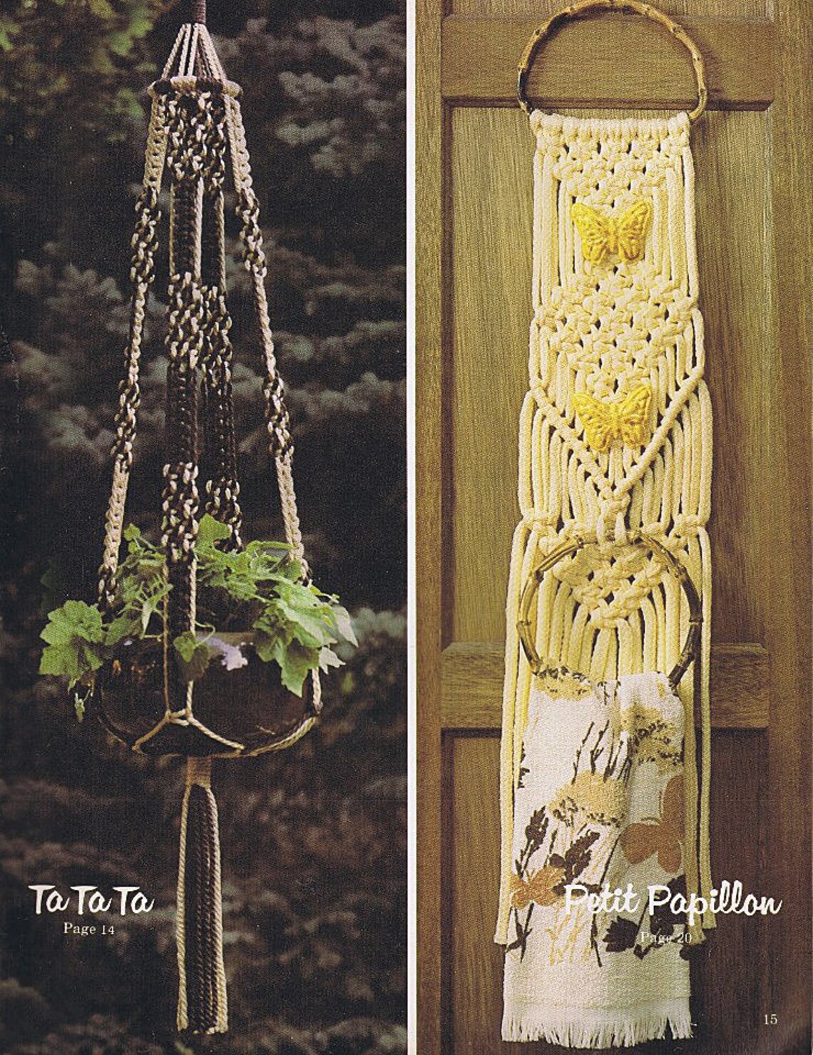 Vintage Macrame Patterns/ Macrame Elegance 1977 Ebook PDF - Etsy Canada