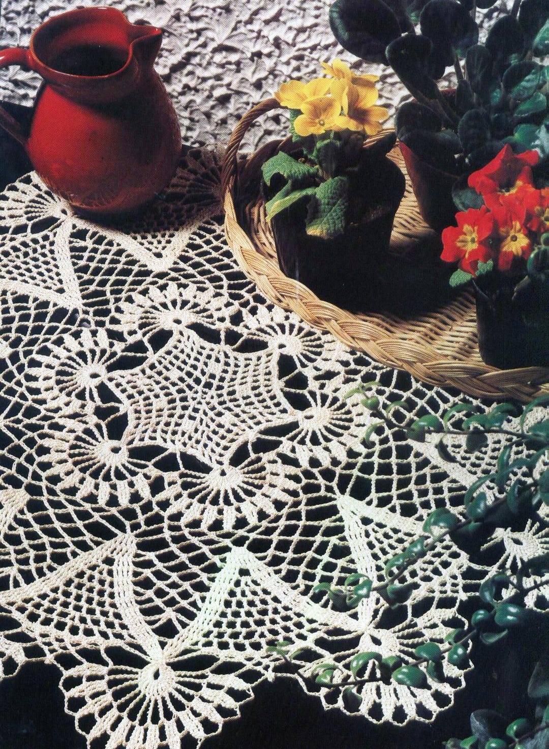 Crochet Lace Centerpiece Pattern Round Table Center Vintage Pattern ...