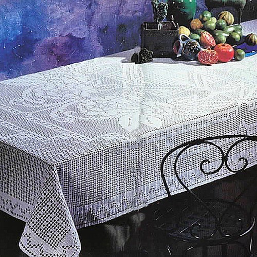 Vintage Chart Crochet Pattern Filet Crochet Oval Tablecloth - Etsy
