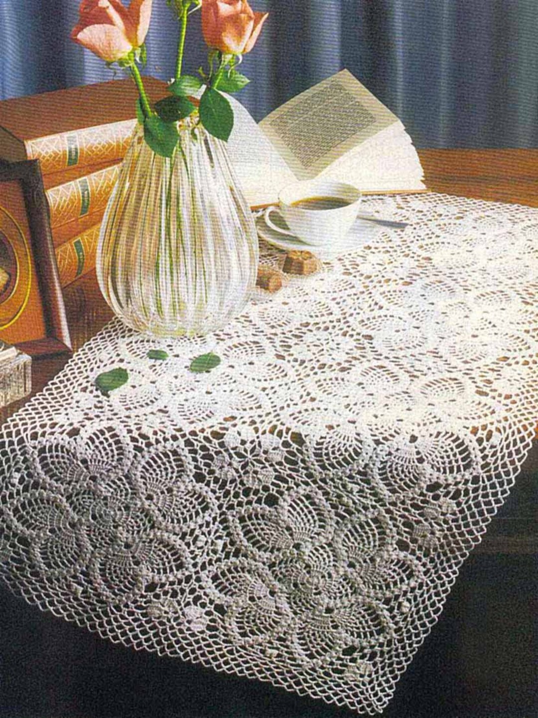 Crochet Pattern Pineapple Table Runner|15 X 28 In| 38 X 71 Cm | PDF ...