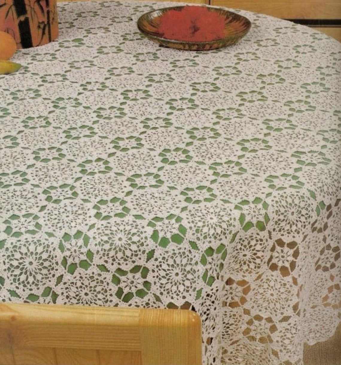 PDF Vintage Chart Crochet Pattern Lace Motifs Tablecloth Size - Etsy
