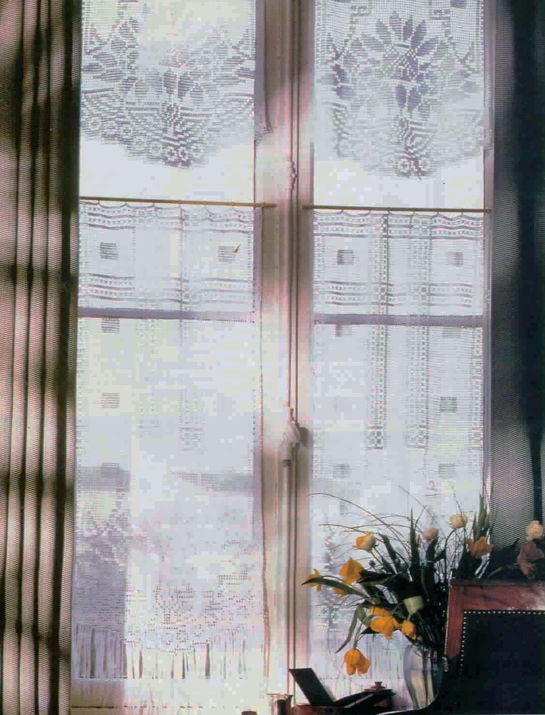 Modèles de rideaux en filet au crochet Taille : 20 po. de large et 44 ...