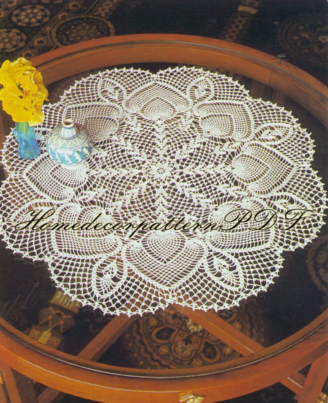 Lace Pineapple Centerpiece | Table Center|25.6”( 65cm) in Dia ...