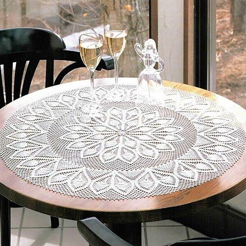 Vintage Chart Filet Crochet Pattern Hexagonal Table Center - Etsy