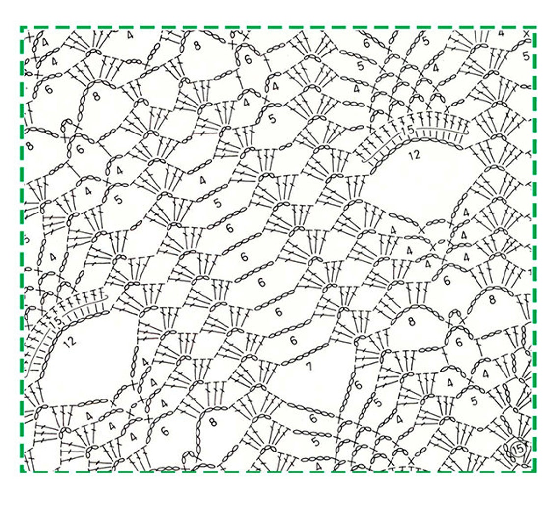 Chart Crochet Pattern Circular Round Lacy Holiday Pineapple - Etsy Canada
