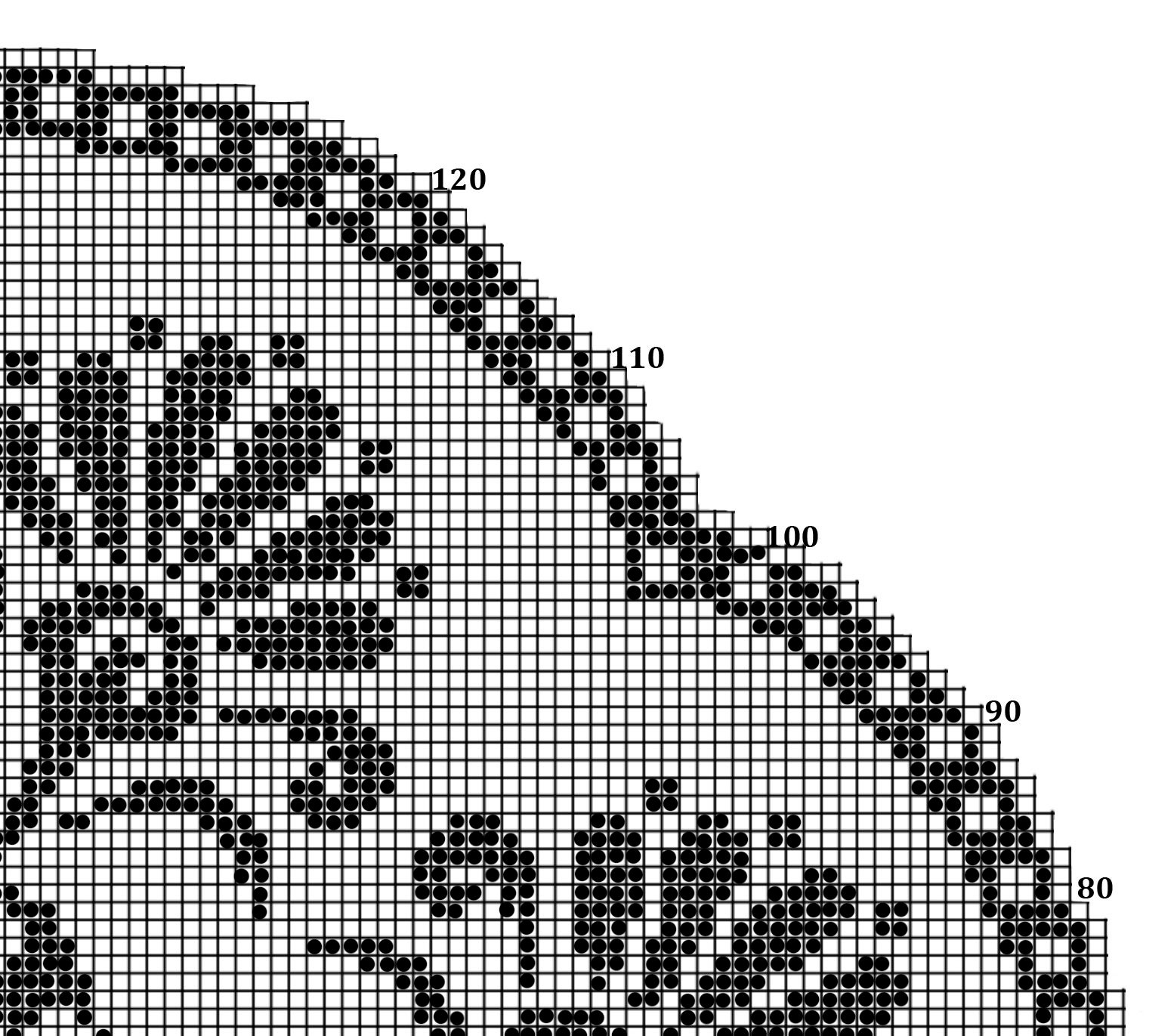 Vintage Chart Filet Crochet Pattern filet Crochet Oval Floral - Etsy ...