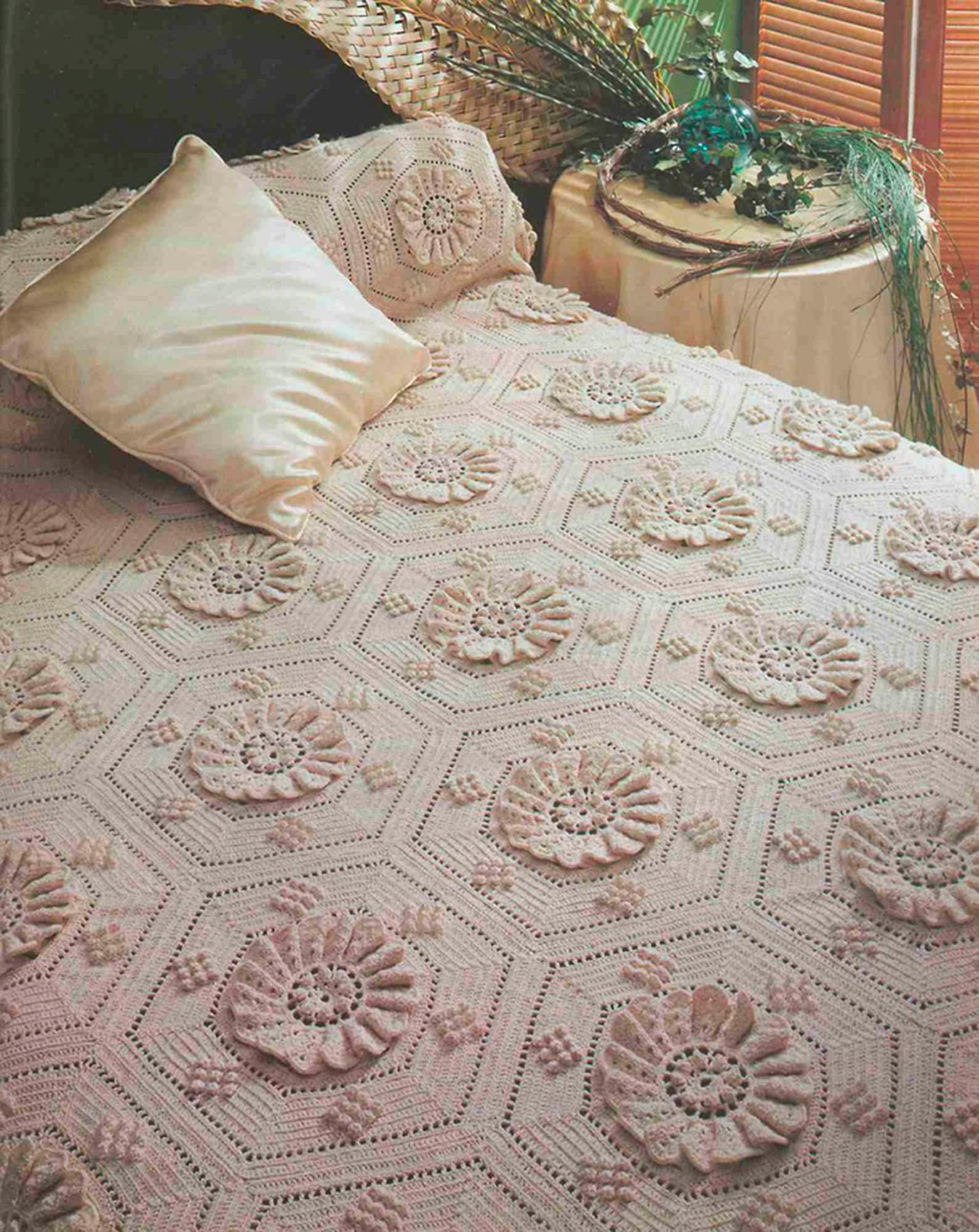 Stunning Crochet Bedspread | Crochet Pattern PDF | 77 X 79 Inches | Bed ...