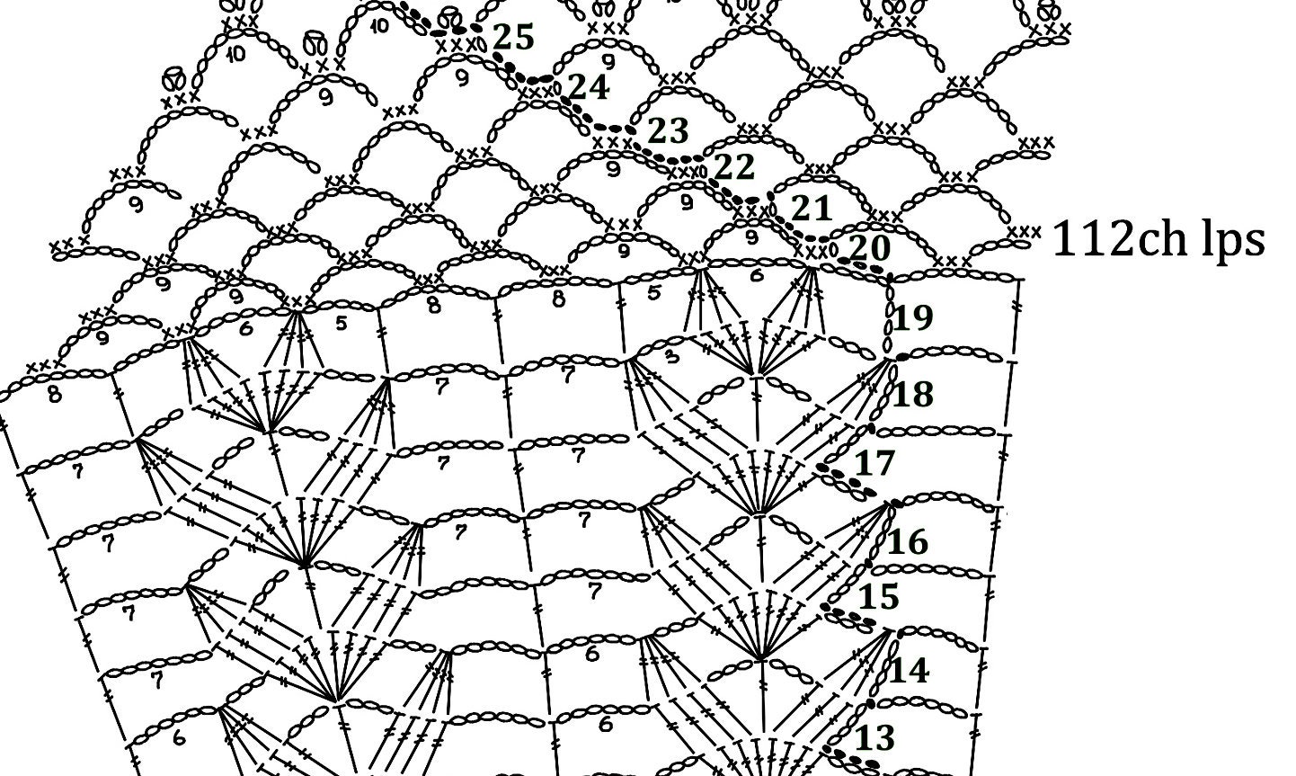 Vintage Chart Crochet Pattern Lacy Round Tablecloth |country Cottage ...