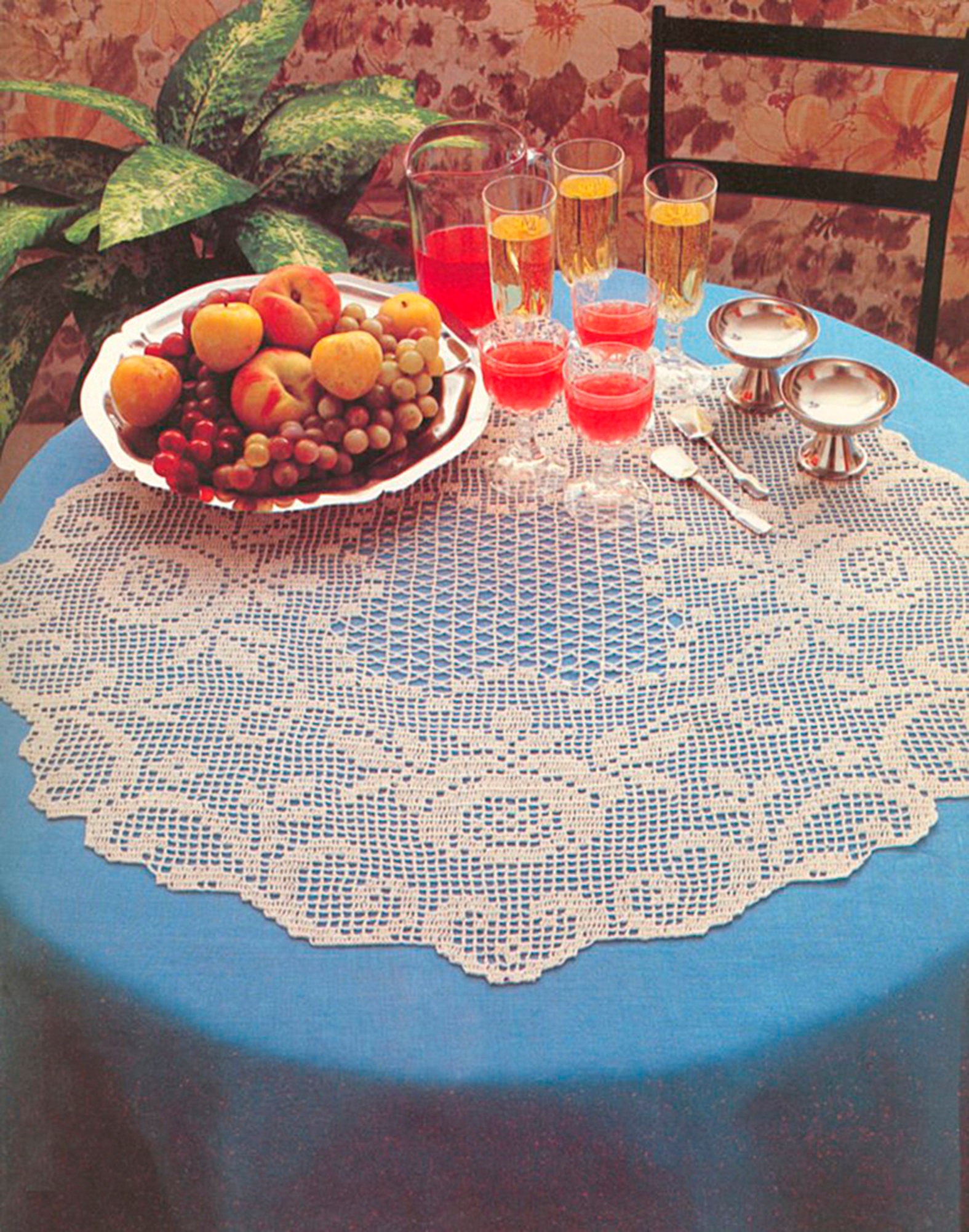 Vintage Chart Crochet Pattern Floral Crochet Table Center - Etsy