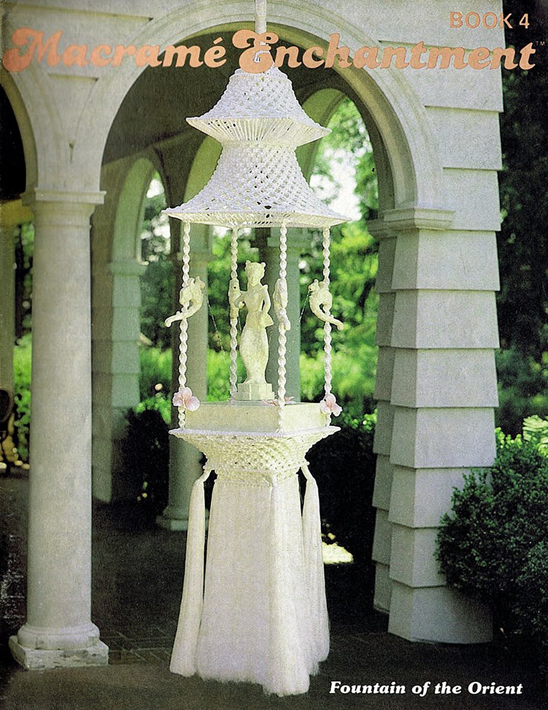 Macrame Vintage Pattern Macrame Table Plant Hanger Victorian Swing ...