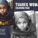 Tuareg Women Coloring Page Adults Kids Coloring Page - Etsy
