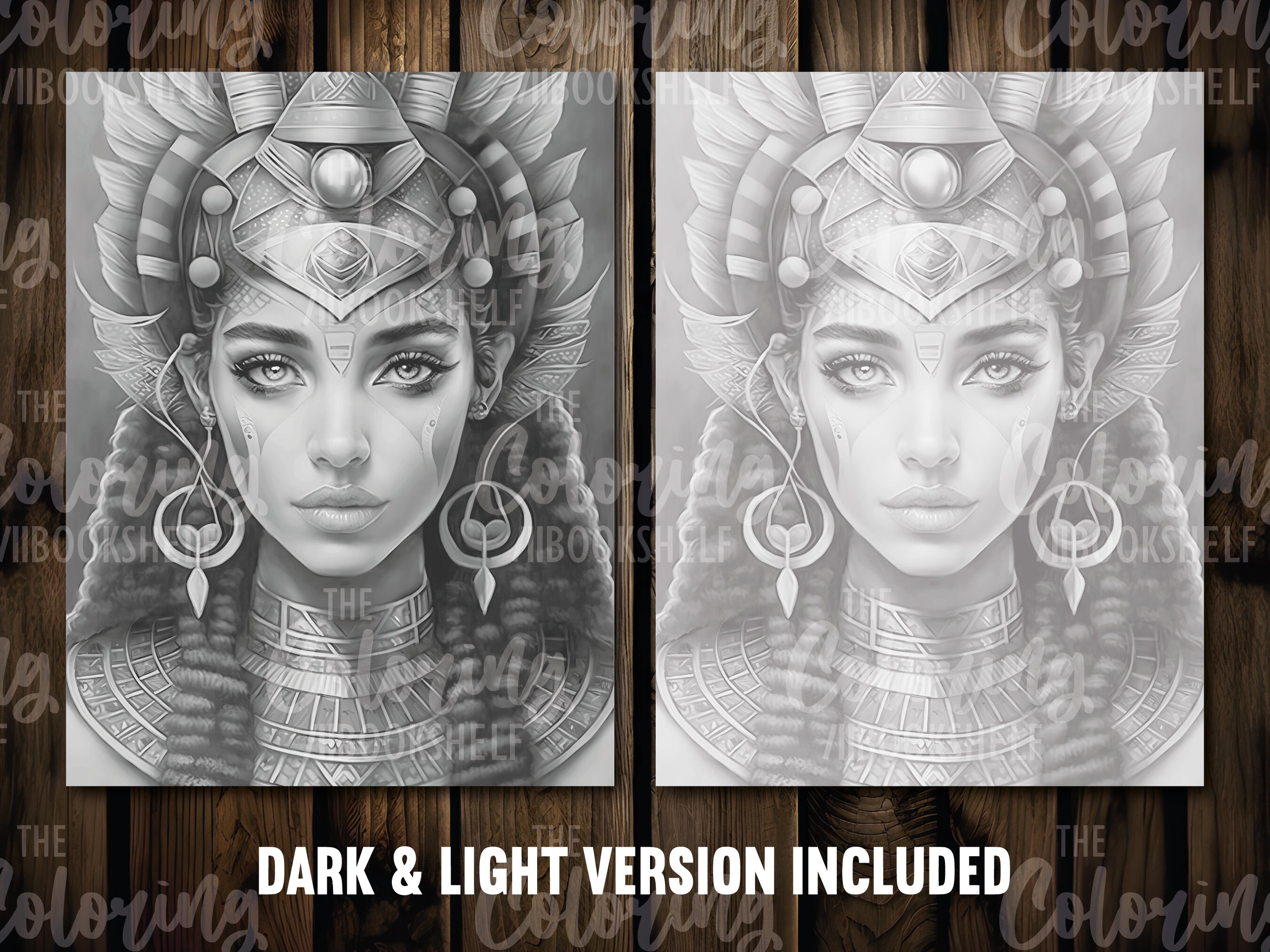 Ancient Egyptian Queen Coloring Page Adults Kids Coloring - Etsy Australia