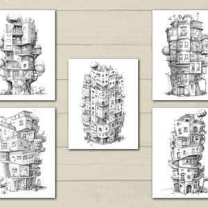 25 Little Condominiums Coloring Book - Adults Kids Coloring Pages ...