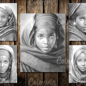 20 Beautiful Tuareg Women Coloring Book - Adults Kids Coloring Pages ...