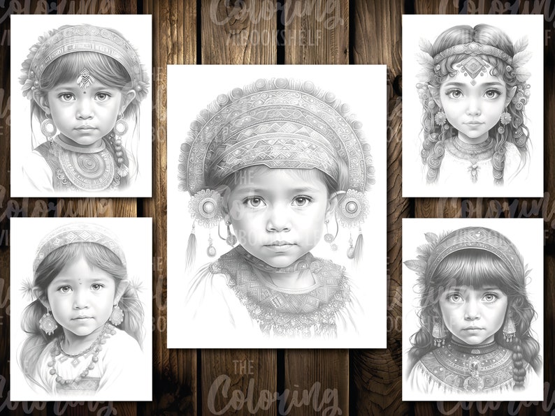 25 Cute Inca Girls Coloring Book Adults Kids Coloring Pages - Etsy