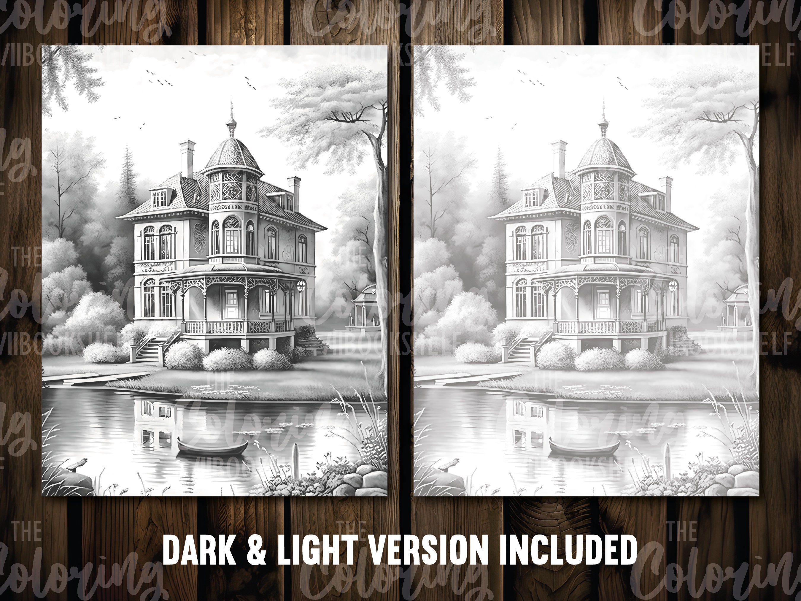 25 German Luxury Villas Coloring Book Adults Kids Coloring - Etsy