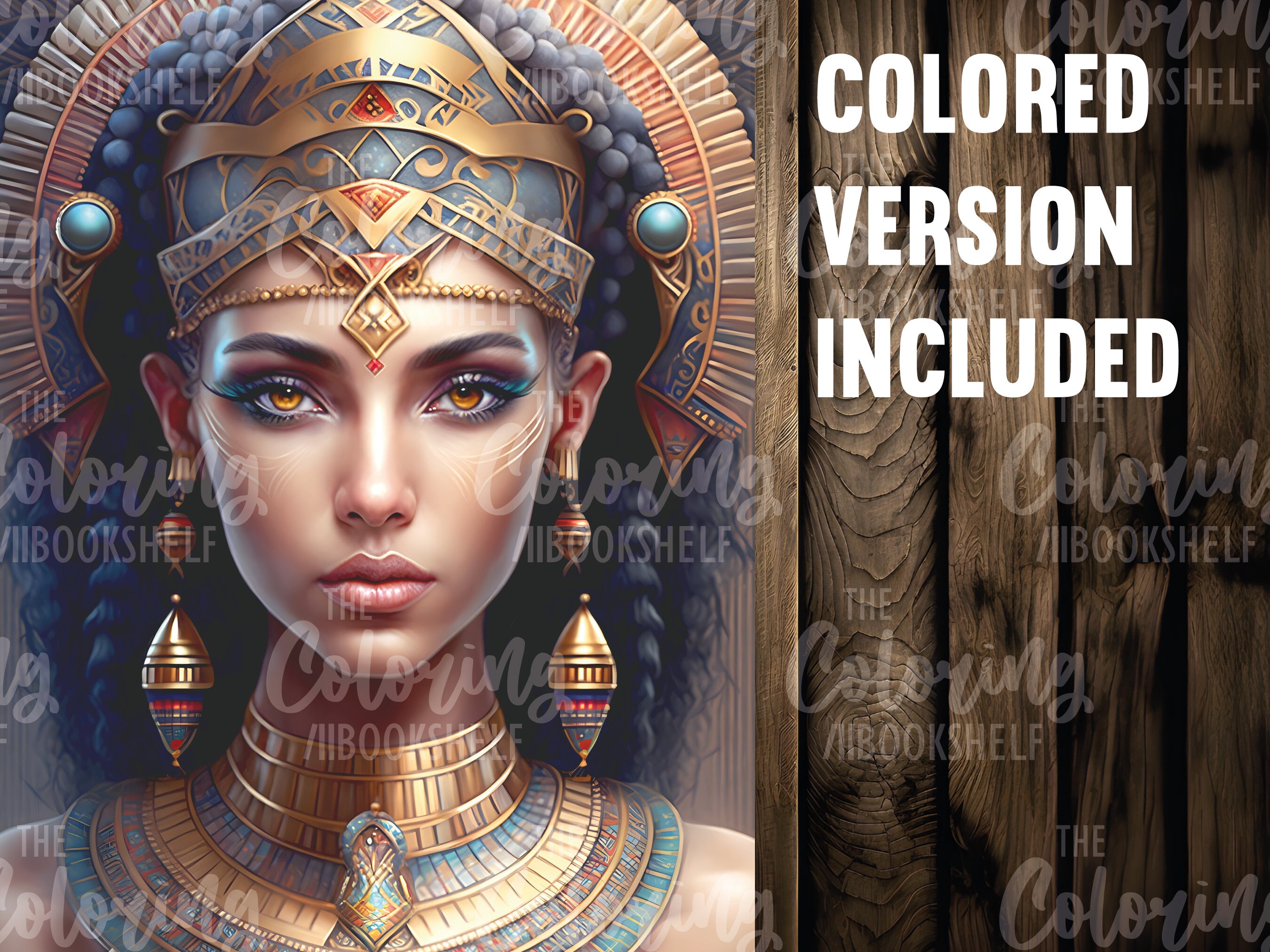 Ancient Egyptian Queen Coloring Page Adults Kids Coloring - Etsy Australia