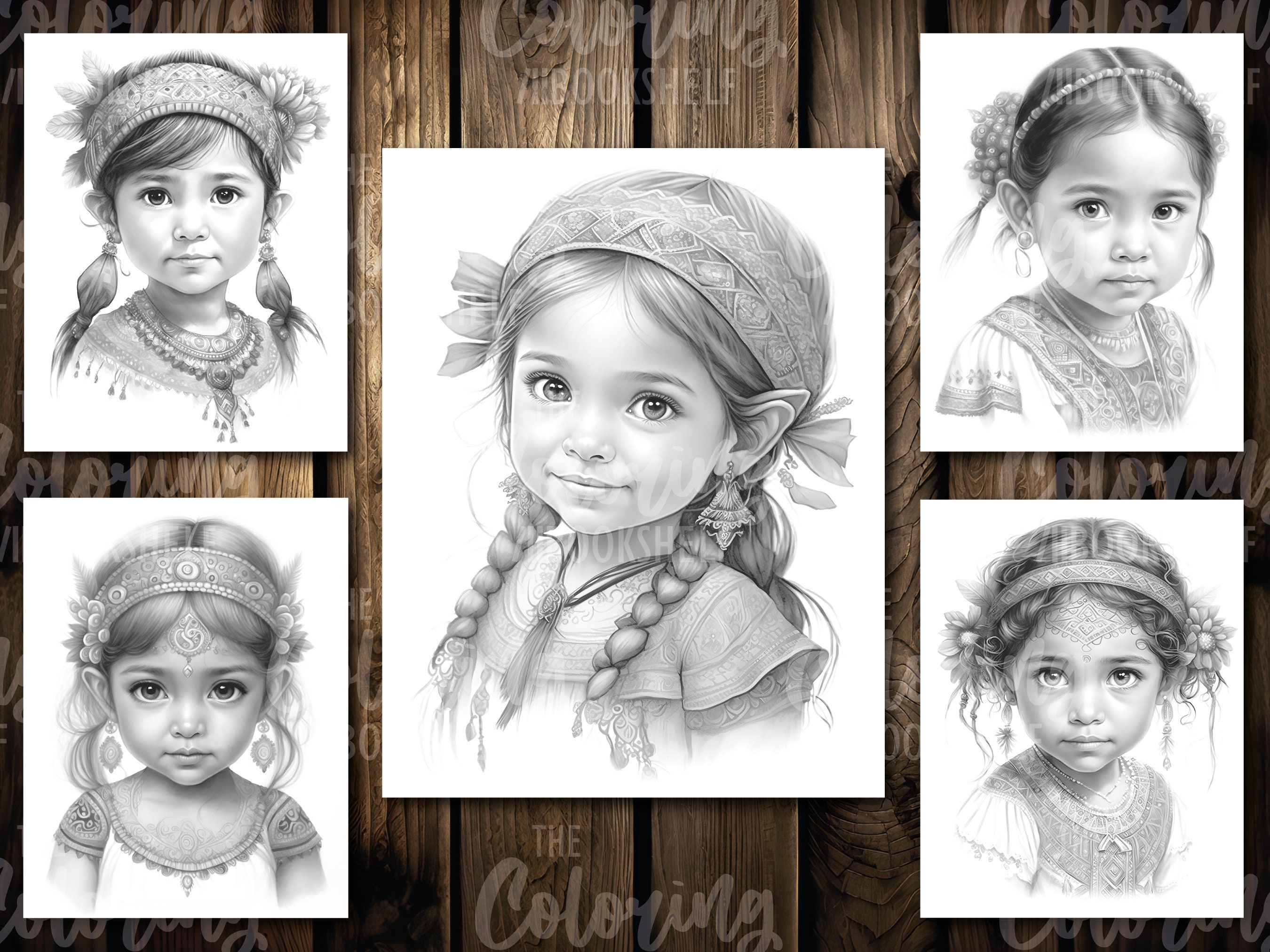 25 Cute Maya Girls Coloring Book Adults Kids Coloring Pages - Etsy