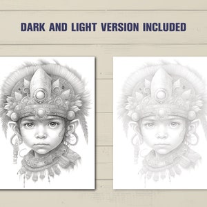 25 Cute Inca Boys Coloring Book - Adults Kids Coloring Pages, Instant ...