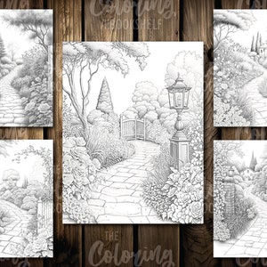 25 Flower Garden Paths Coloring Book Adults Coloring Pages - Etsy