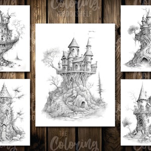 25 Fairy Forts Coloring Book Adults Kids Coloring Pages - Etsy