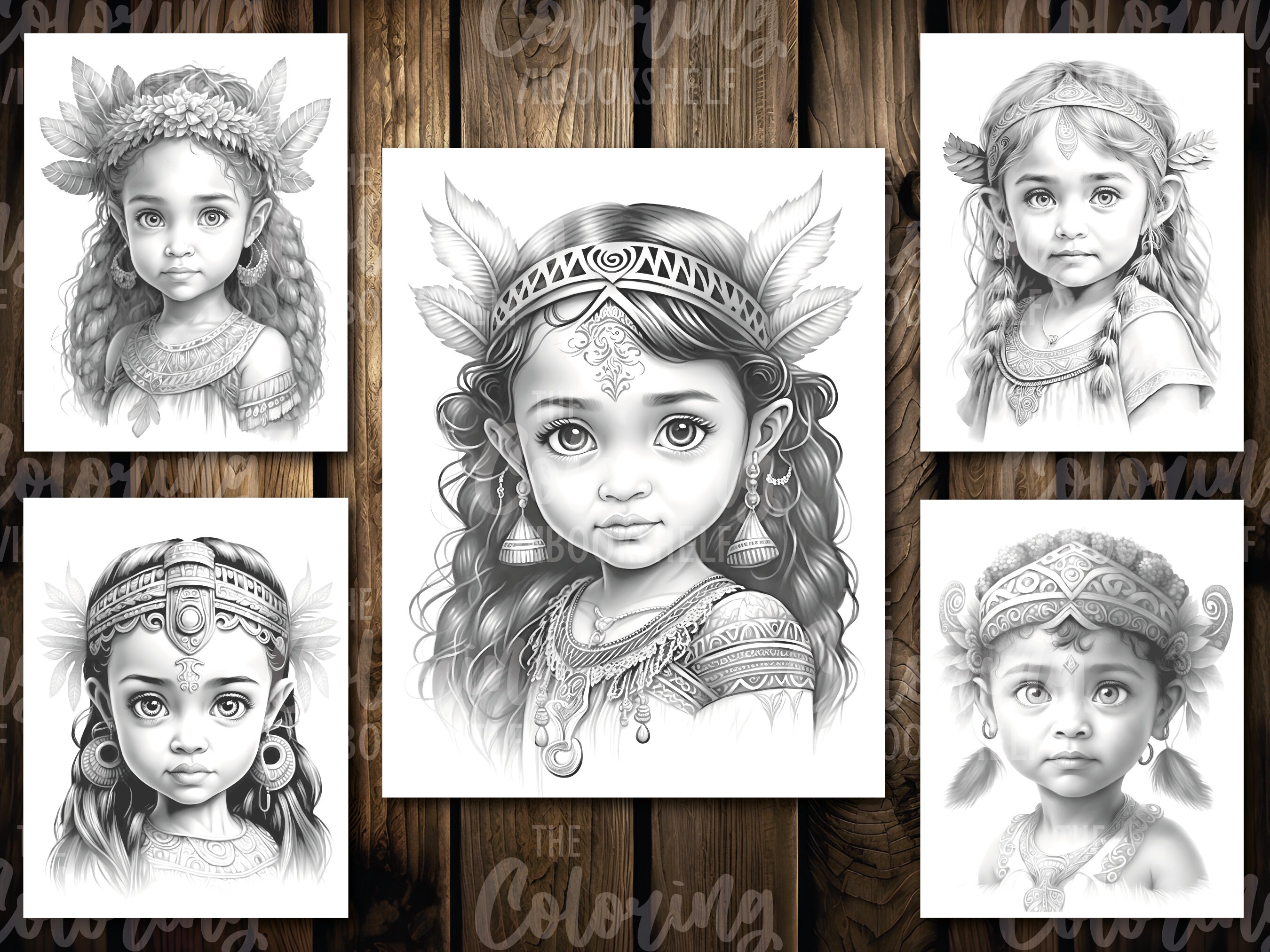 25 Cute Maori Girls Coloring Book Adults Kids Coloring - Etsy Canada