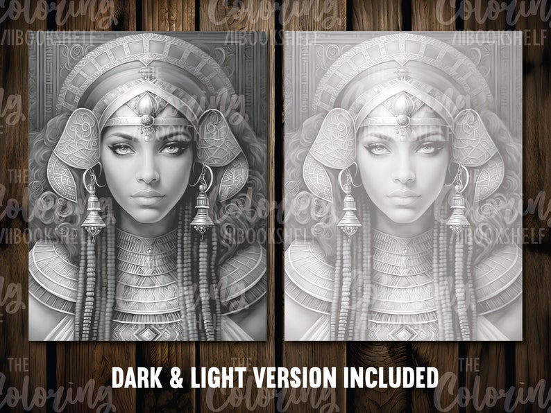 Ancient Egyptian Queen Coloring Page Adults Kids Coloring - Etsy