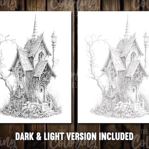 25 Bird-style Fairy Houses Coloring Book Adults Kids - Etsy