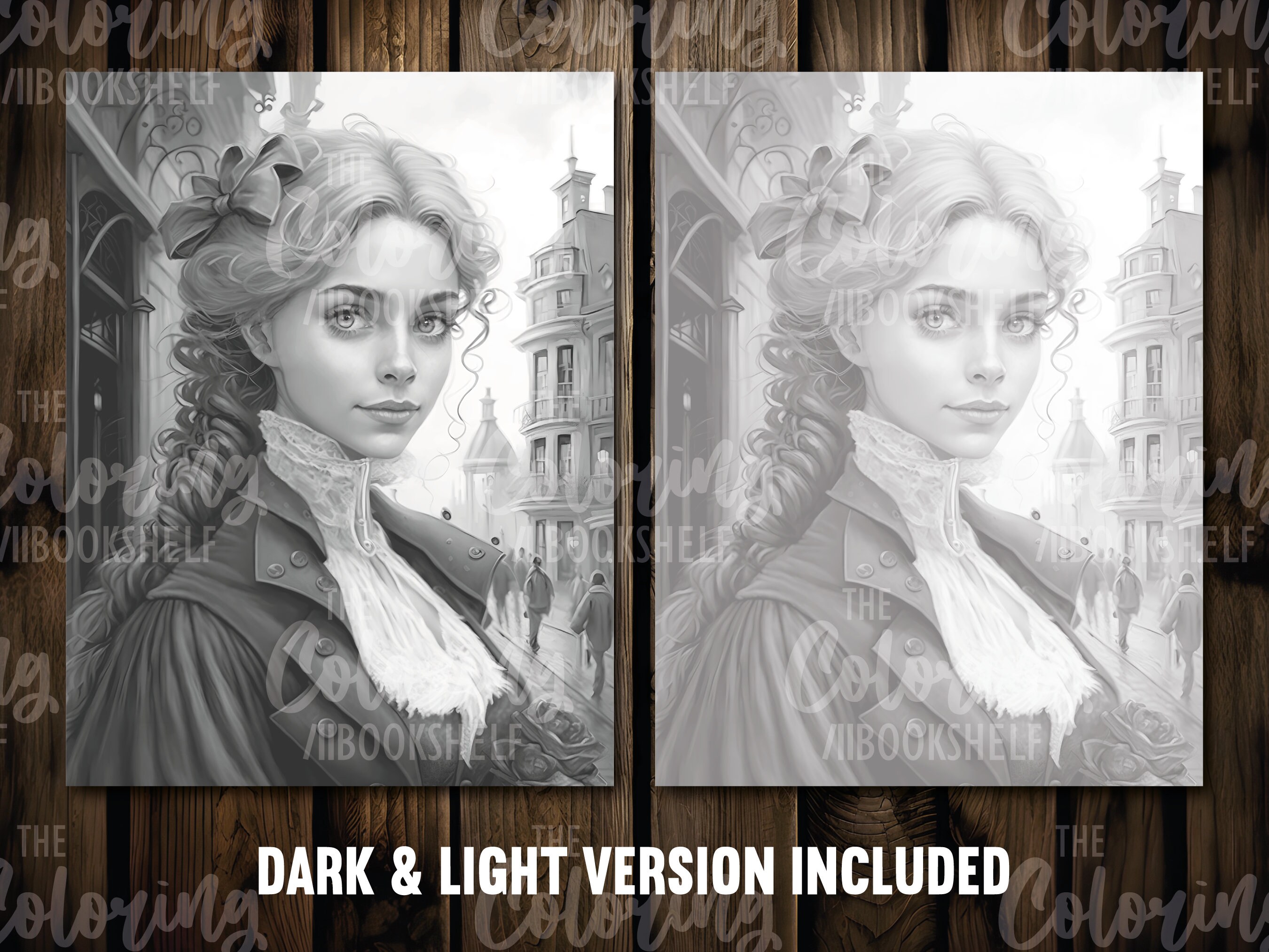 Victorian Women Coloring Page Adults Kids Coloring Page - Etsy Canada