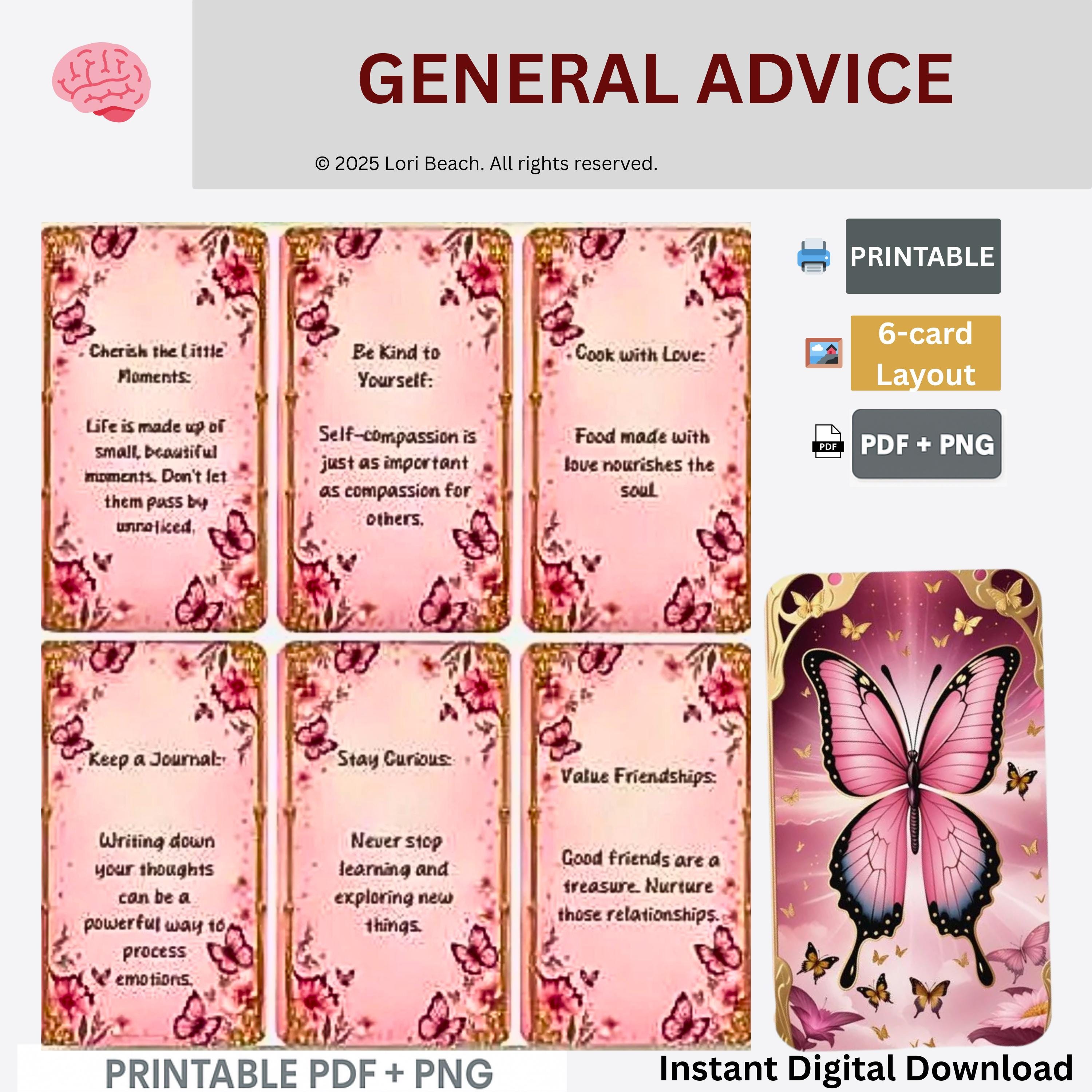 66-card Intuitive Oracle Deck: Printable Dual Sided Cards (digital ...
