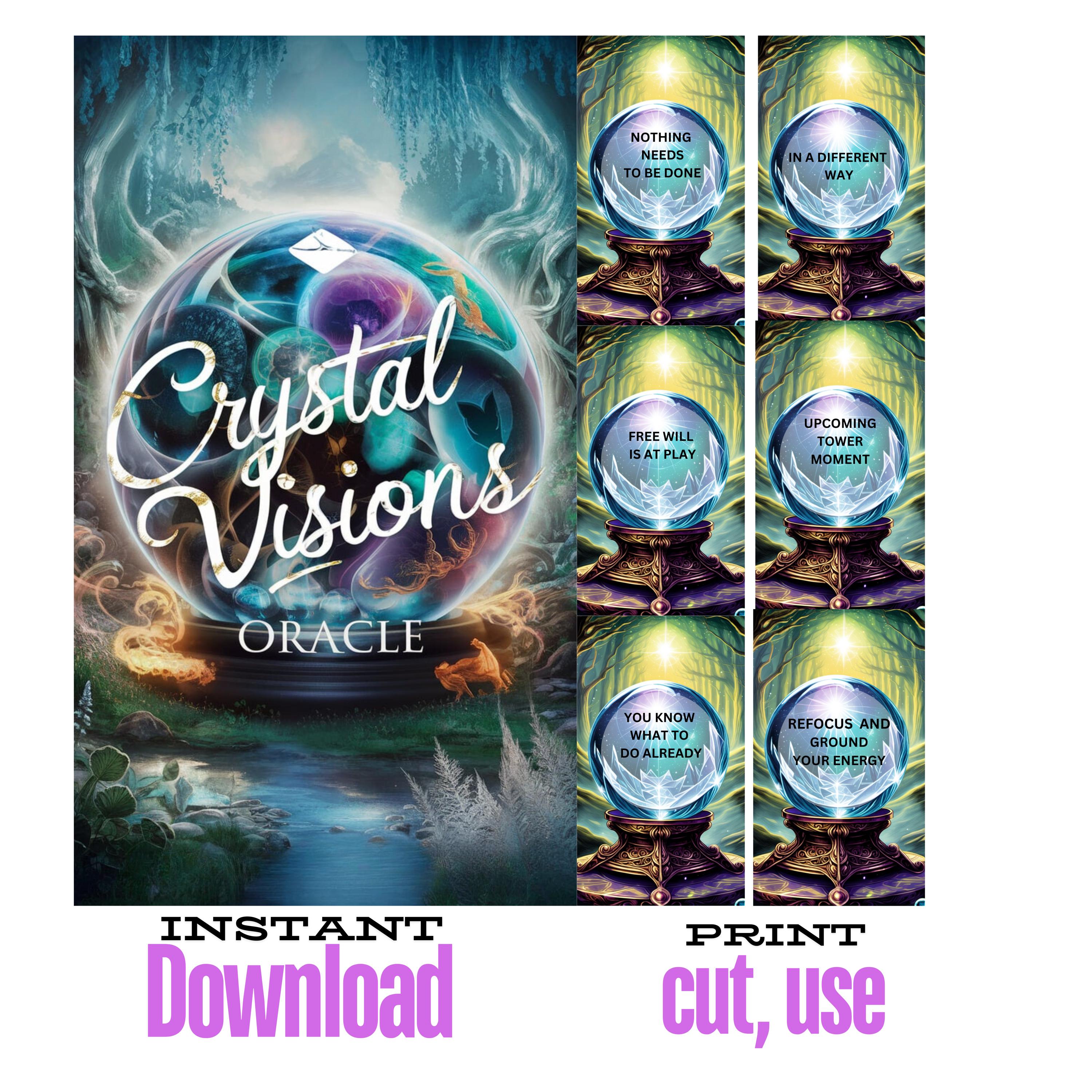 Oracle Cards Printable Tarot Companion Oracle Card Deck Instant Digital ...