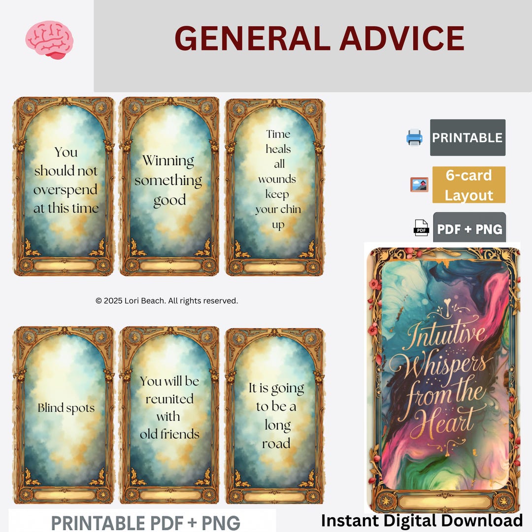 80-card Intuitive Oracle Deck: Whispers From the Heart (digital ...