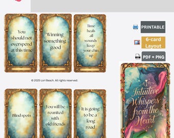 66-card Intuitive Oracle Deck: Printable Dual Sided Cards (digital ...
