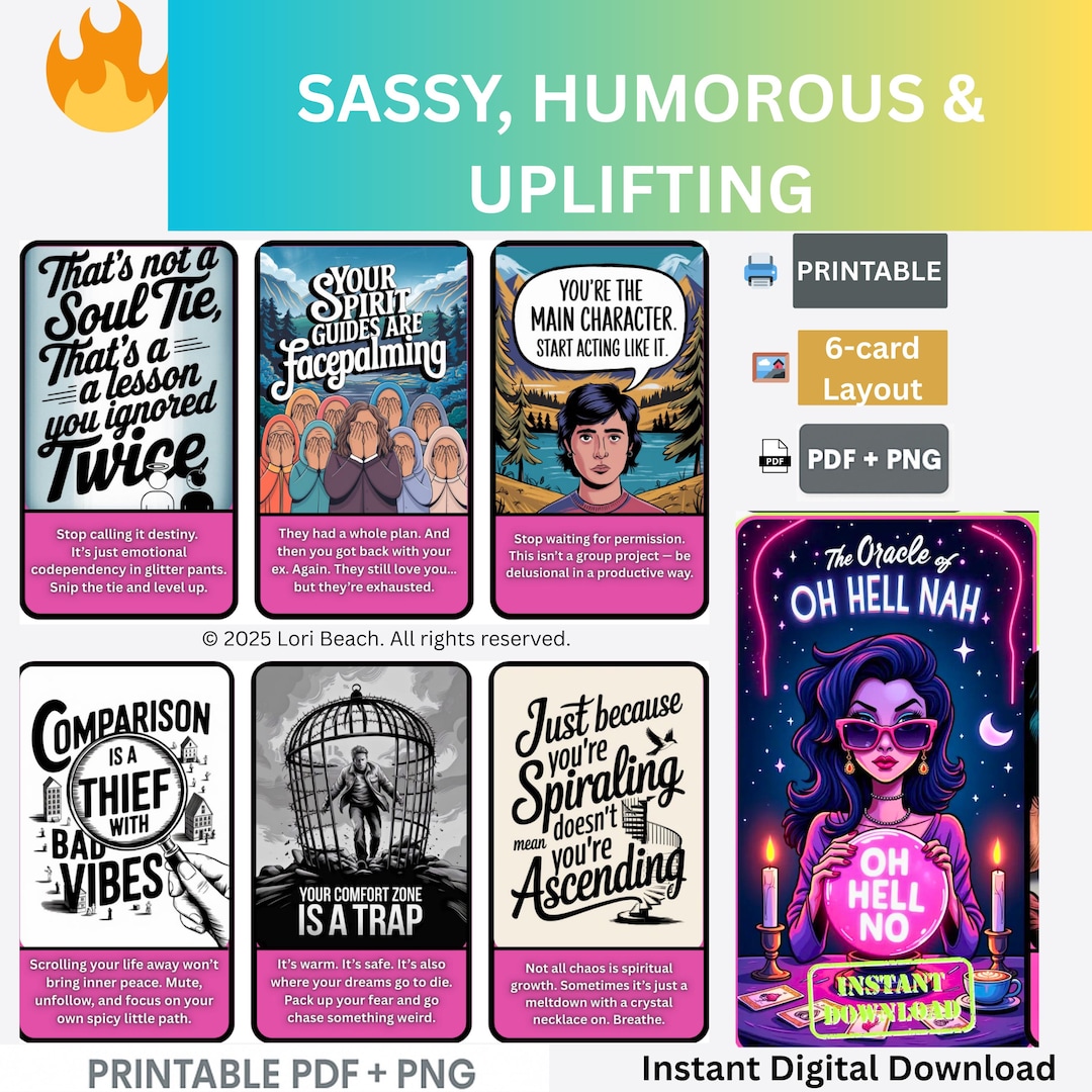Sass-fueled Oracle Deck: Brutal Truth & Hysterical Guidance (digital ...