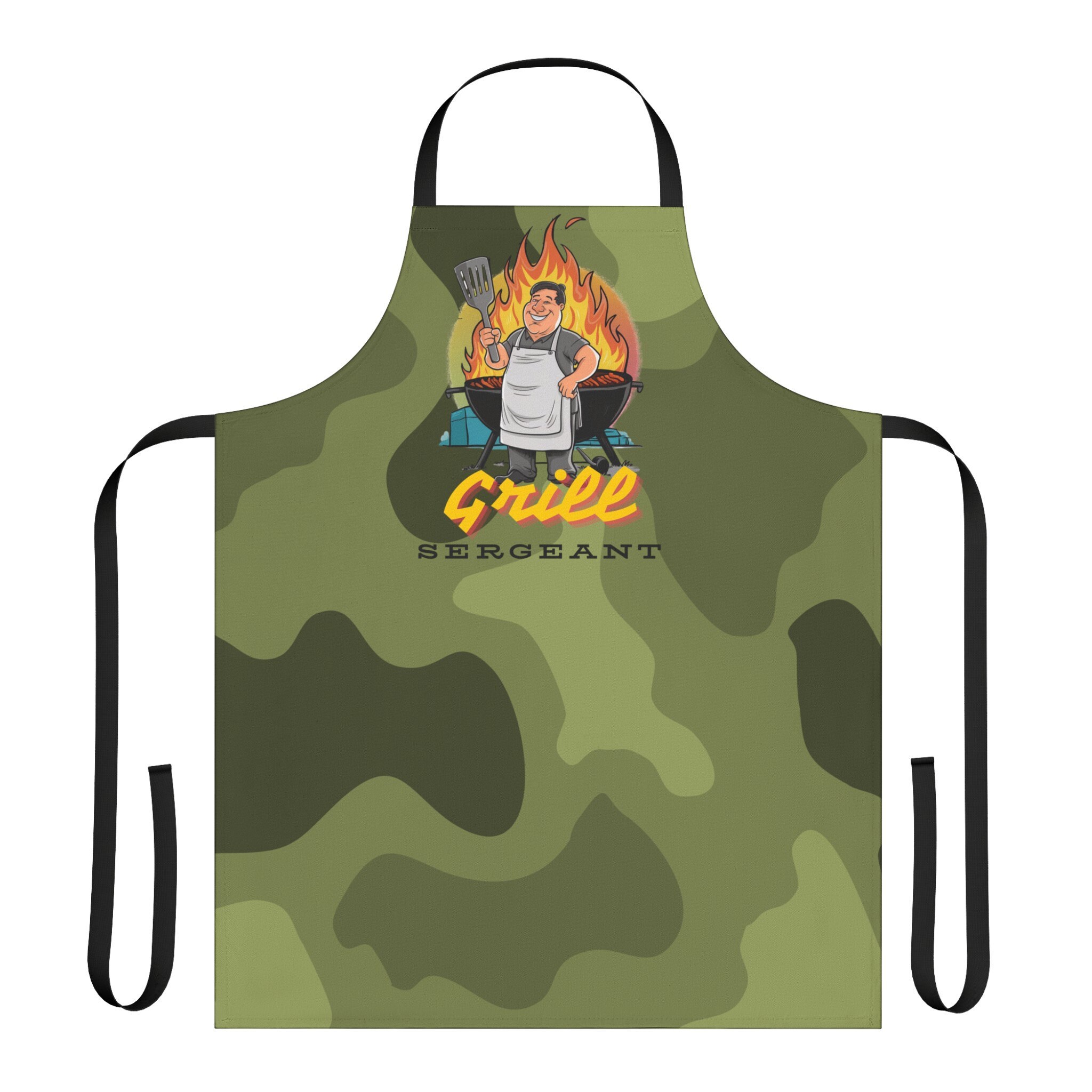 Grill Sergeant BBQ Apron, 5-color Straps aopsummer Cookout, Military Theme Apron, BBQ Lover Gift ...