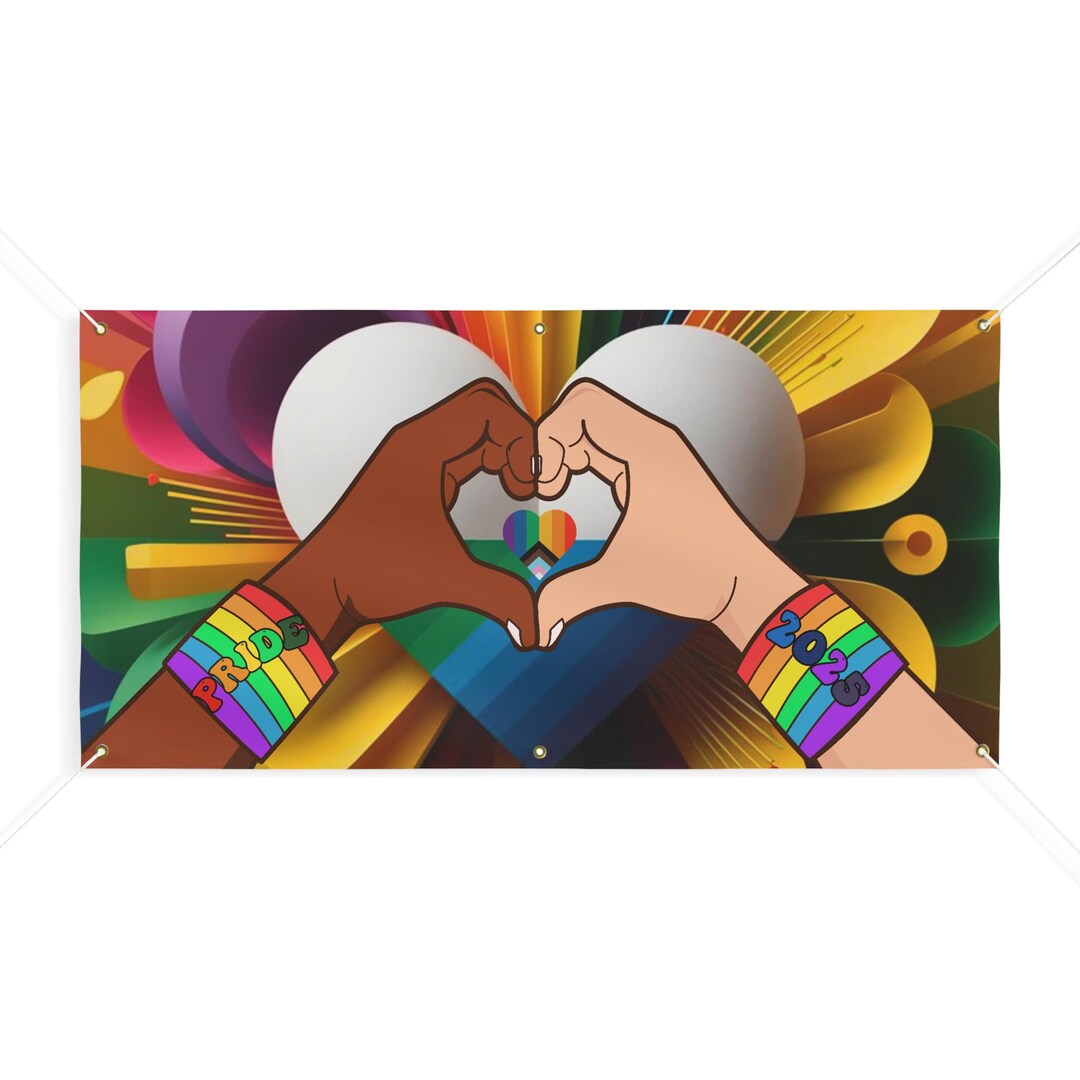 LGBTQIA Pride Banner Vinyl Banner Gay Pride Signage Exterior ...