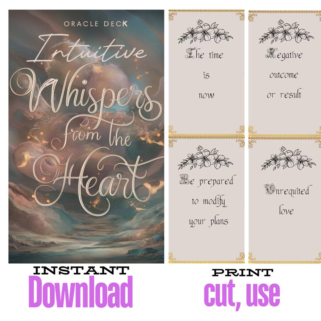 Digital Download Tarot and Oracle Deck Companion intuitive Whispers ...