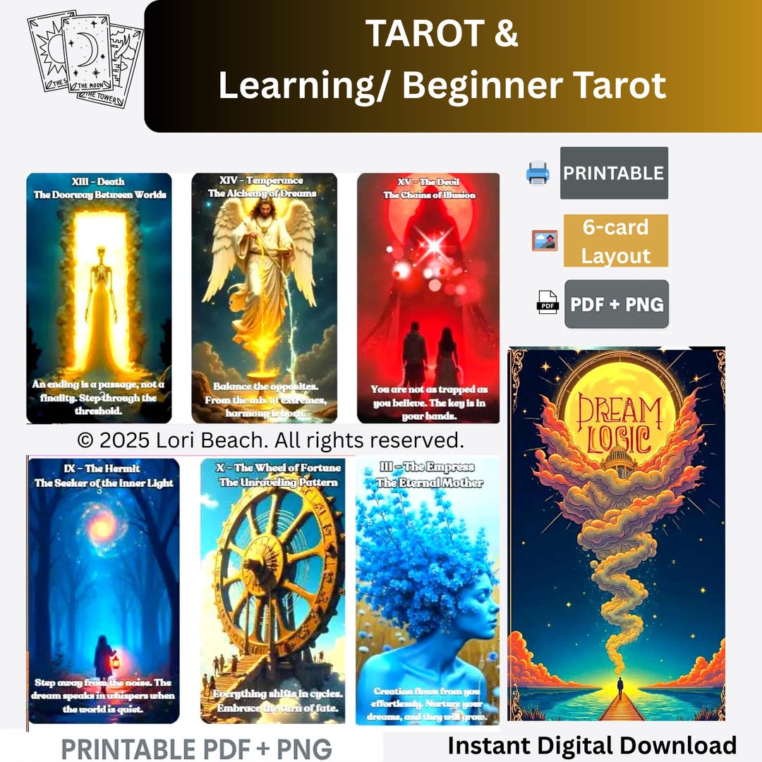 Tarot| 78 Printable Tarot Cards| Instant Access | Digital Download| Pre ...