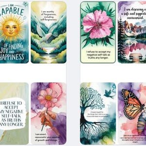 60 Motivational Self Empowering Cards, Printable, Instant Digital ...