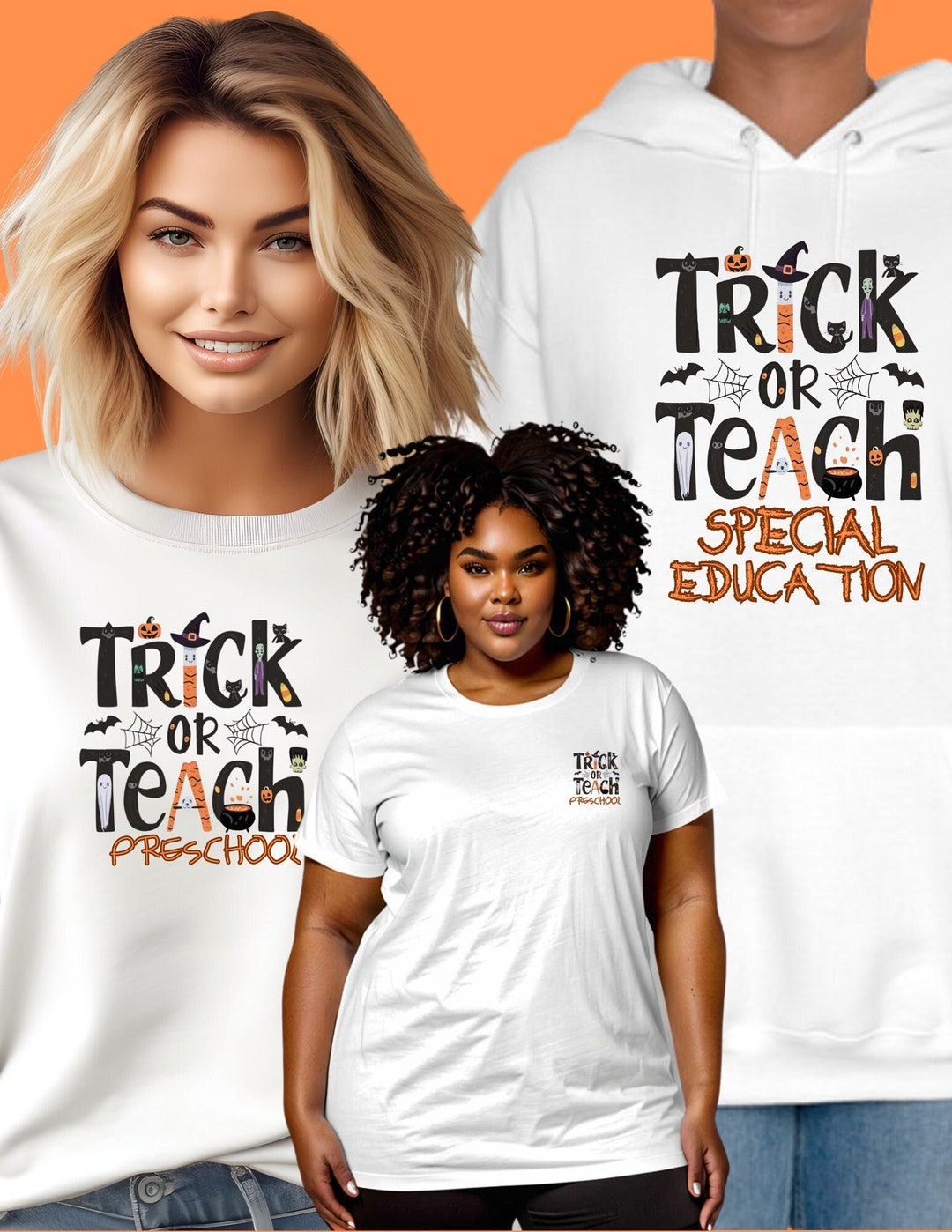 Trick or Teach Bundle 30 PNG Background Removed Preschool Eighth Grade ...