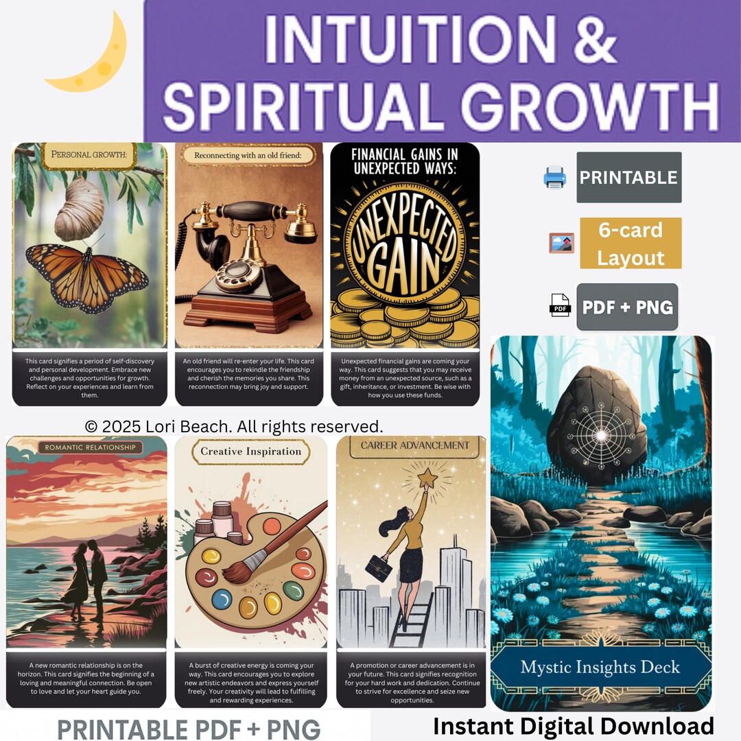 Intuition Oracle Deck: Mystic Insights, 72 Cards (digital Download) - Etsy