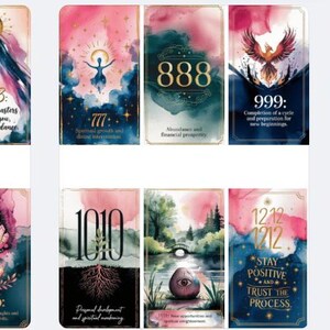 Oracle Deck, Angel Numbers Oracle,tarot Cards Companion. Print at Home ...