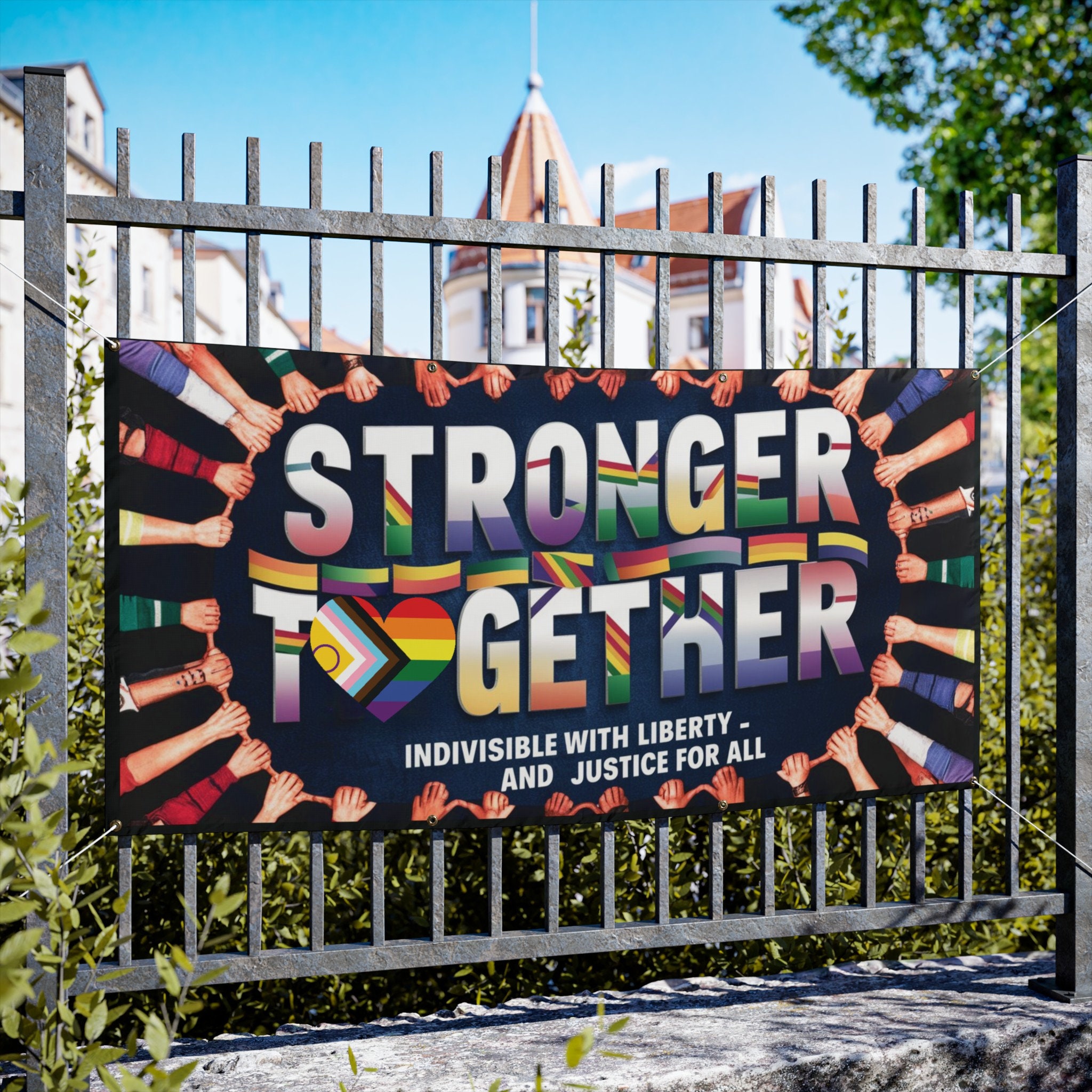 Pride Vinyl Banners Business Ally Banner Pride Month Acceptance Banner ...