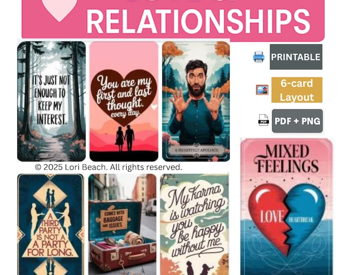 78-card Oracle Message Deck: Printable Tarot Companion (digital ...