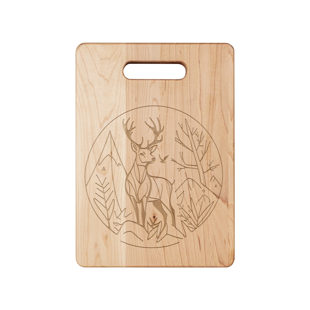 Nature Cutting Board Whitetail Buck Chopping Board, Outdoor Enthusiast ...