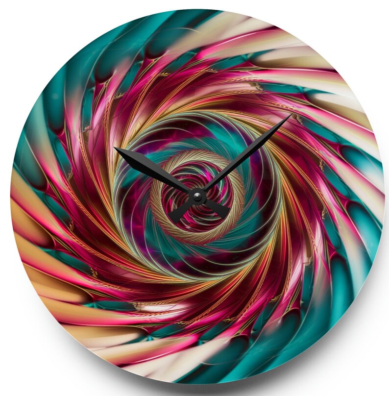 Wall Clock Abstract Interior Battery Operated Unique Wall Clock Gift ...